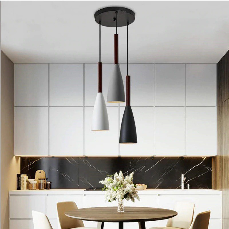 3 HEADS Modern Pendant Lighting Nordic Minimalist Pendant Lights Over ...