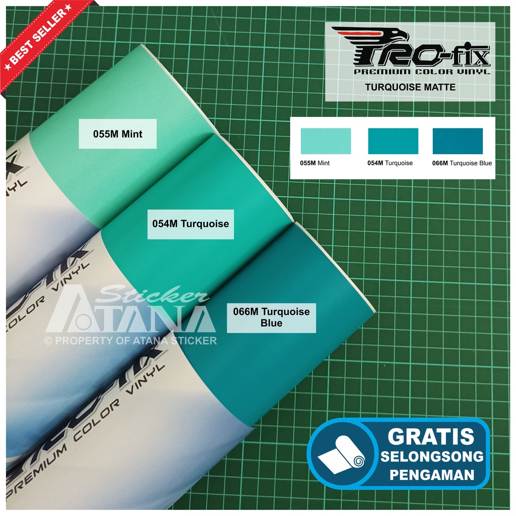 HIJAU Skotlet Tosca Doff Sticker Turquoise Dop Mint Turkish Green Matte ...