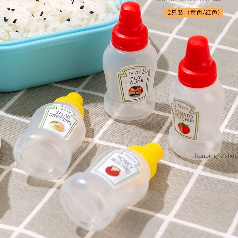 2/3pcs Portable Sauce Squeeze Bottle Mini Jar Seasoning Box Cute ...