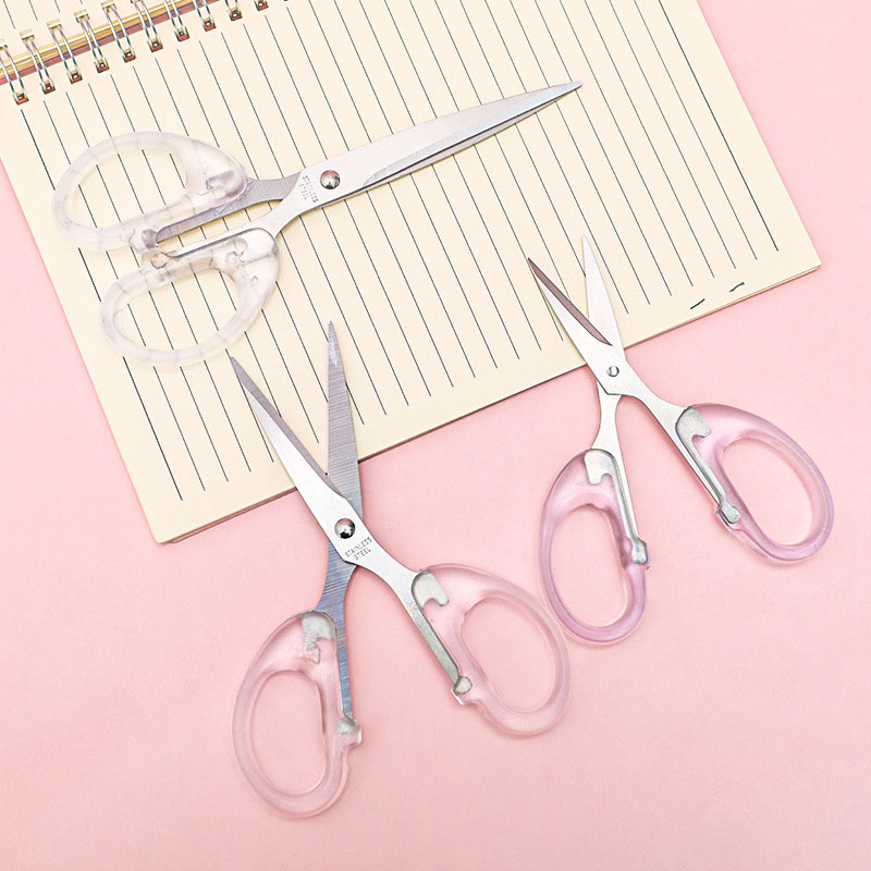 Transparent Handmade Scissors Stainless Steel Round Head Scissors ...