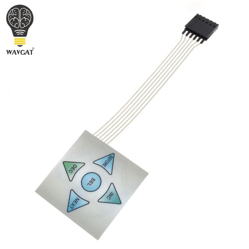 2017 Rushed Direct Selling New Wavgat 1x5 Matrix Array 5key Membrane Switch Keypad Keyboard 1*5 ...