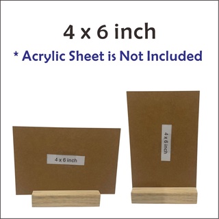 Wooden Base Stand / 2mm Clear Acrylic Wood Decor Standee Gift Office ...