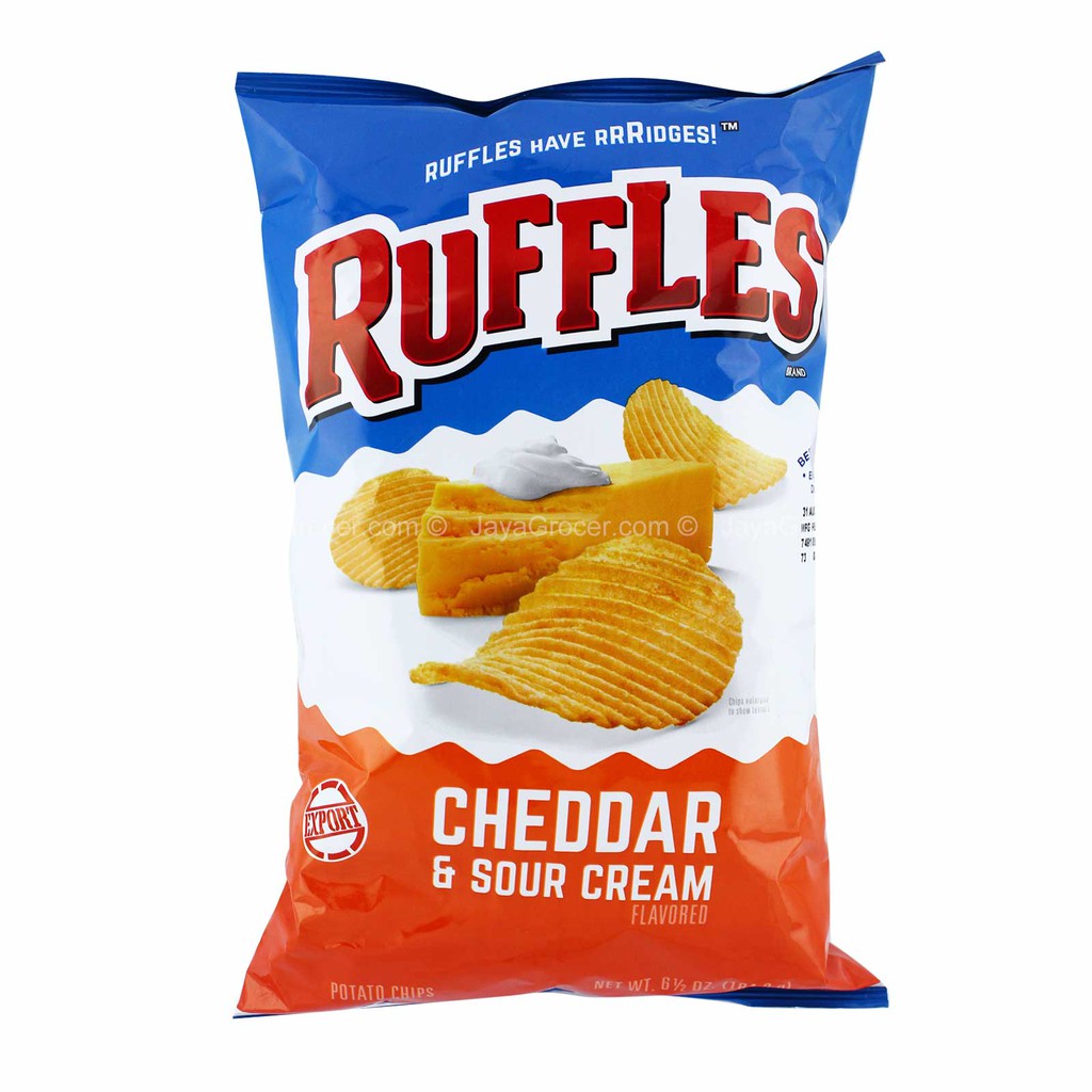 Ruffles Cheddar & Sour Cream Potato Chips 184g | Shopee Philippines