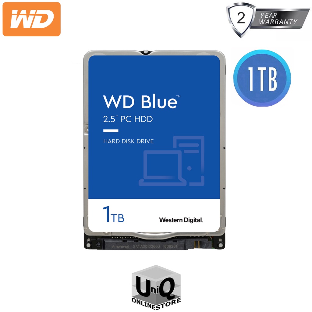 WD Blue Mobile Hard Drive HDD 1Tb Storage Capacity 2.5 Inch 128mb Cache ...