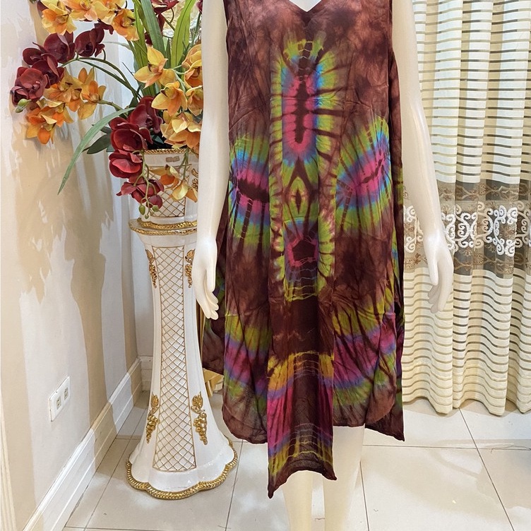 BATIKMOTO Tiedye Summer Beach wear Batik Daster Dress Pure Rayon ...