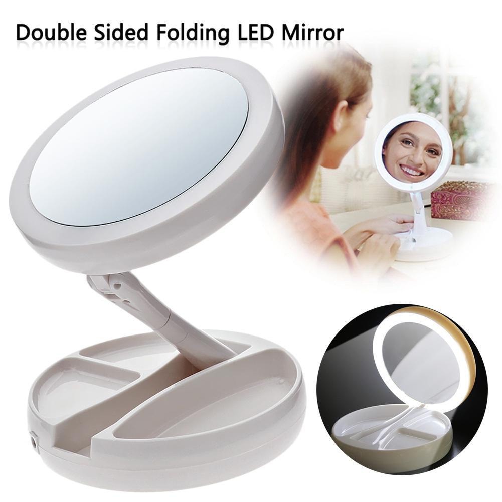My Foldaway LED Makeup Mirror Folding Lighted Vanity Mirror | Shopee ...