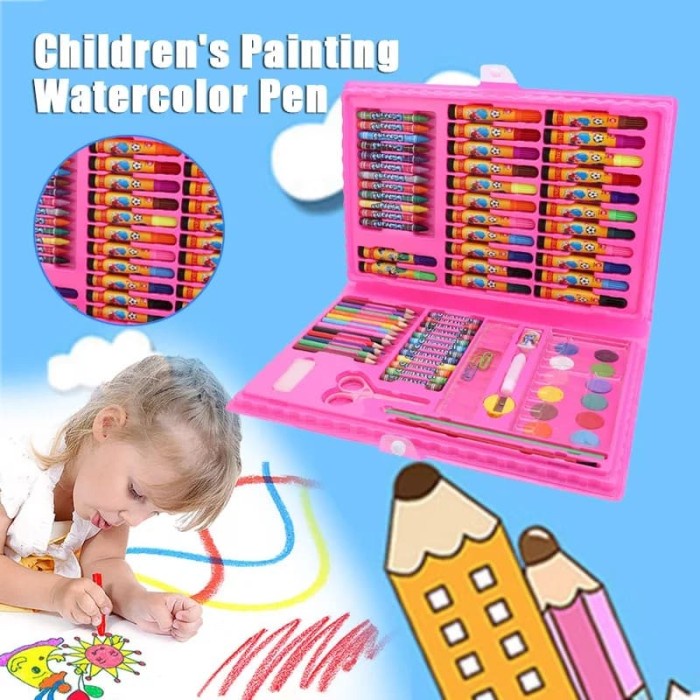 Kids Toys Set Crayons / Color Pencils 86pcs ~ PAINTING WATERCOLOR PEN ...