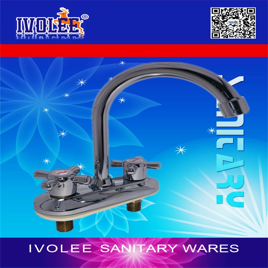 Ivolee IV-1003 Lavatory Faucet Center Faucet - Cross Type Handle Hot ...
