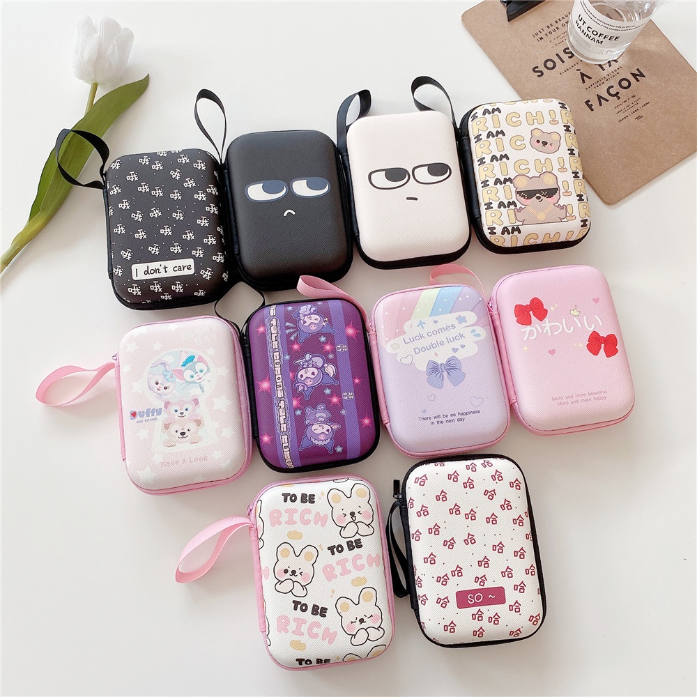Korean Organizer Bag Zipper Pouch Power bank Box Electronics Cable ...