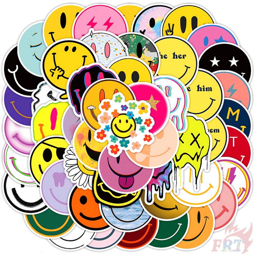 100Pcs/Set Smiley Series A Stickers DIY Fashion Mixed Doodle Decals ...