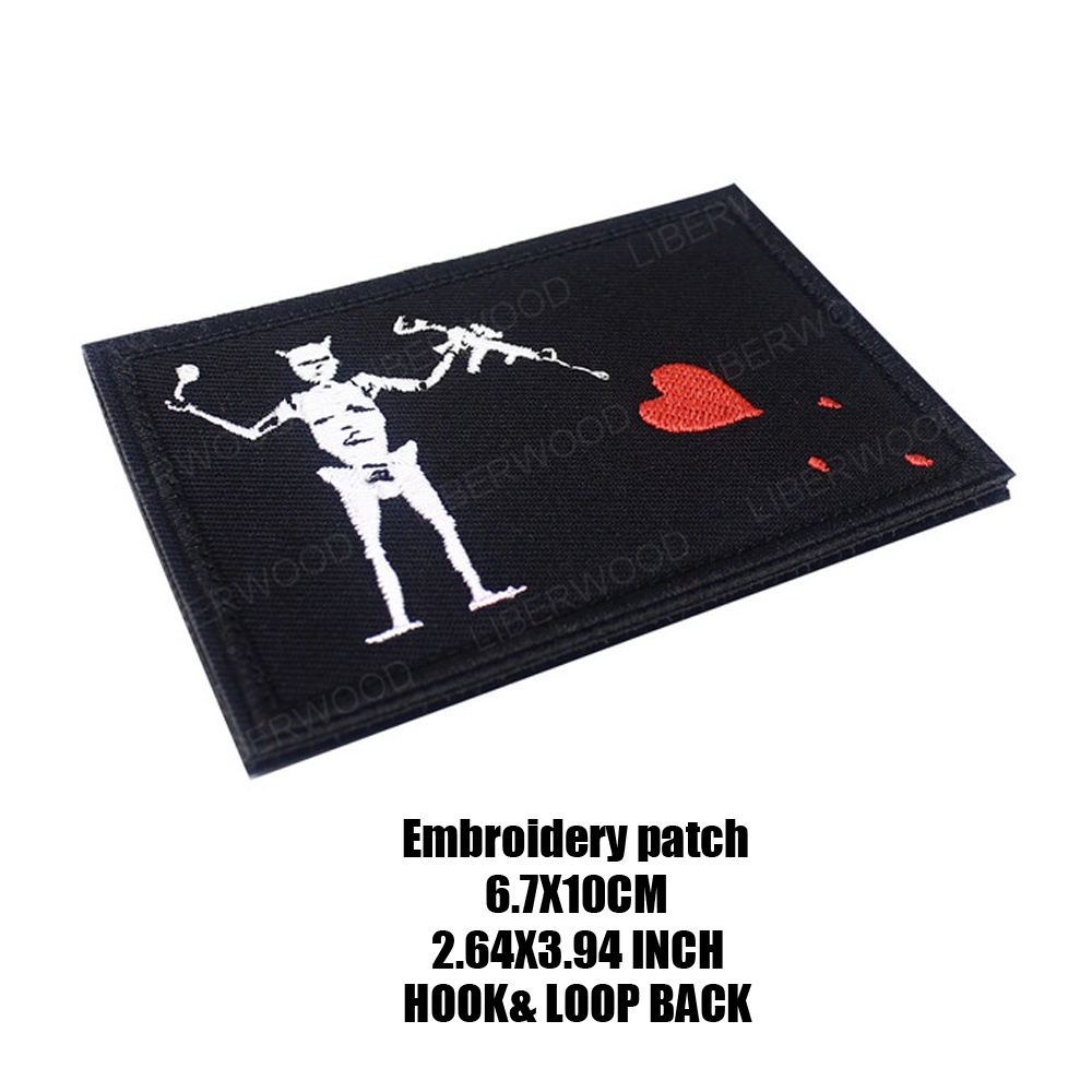 Black Beard Blackbeard Pirate Flag Patch Edward Forward Reflective ...