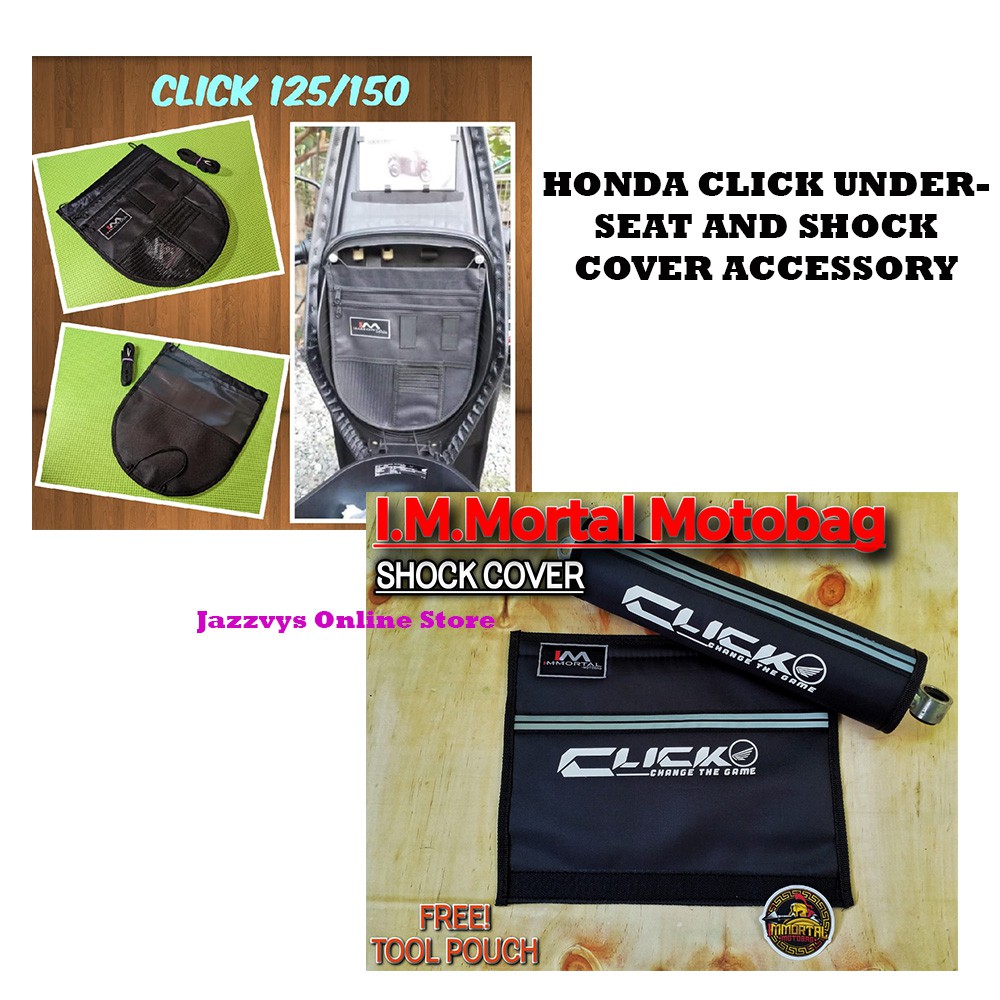 Honda Click V1 V2 V3 125i Underseat Organizer + Shock Cover Motorcycle ...