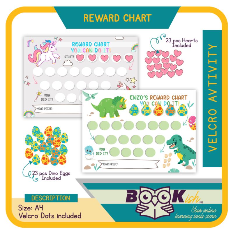 [COD] Personalized Laminated Reward Velcro Chart | Shopee Philippines
