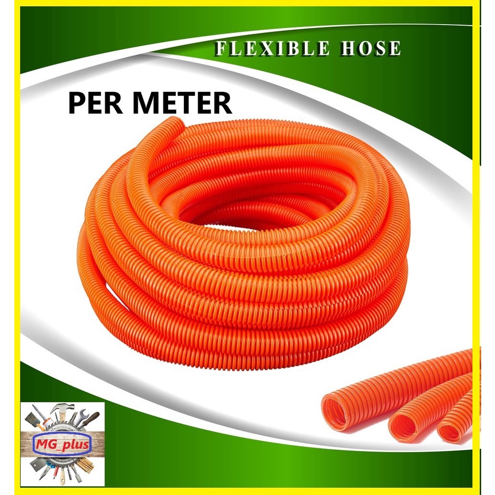 PVC Orange Flexible Hose Conduit Flexible Hose (1/2 3/4) SOLD PER METER | Shopee Philippines