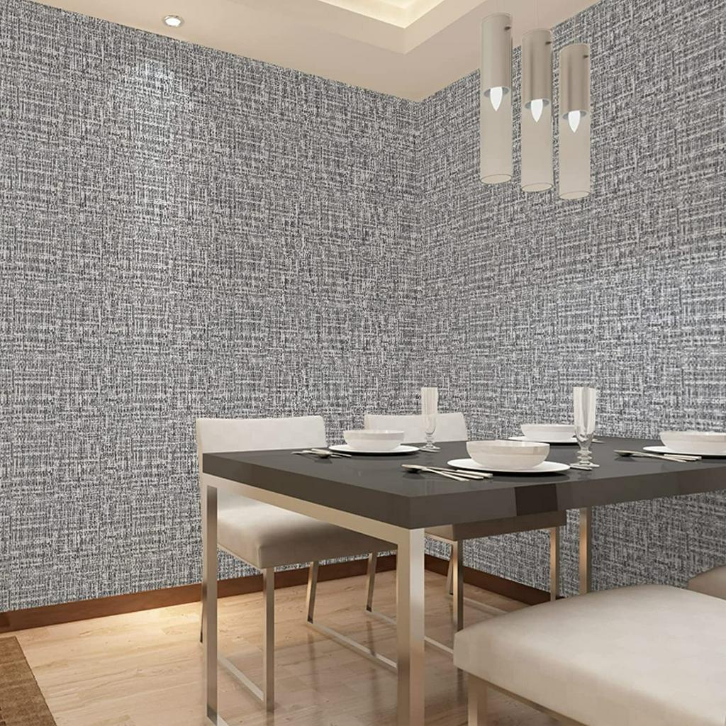 Aceking Wallpaper Dutch Flax Gray Design Wall Sticker PVC Self Adhesive ...