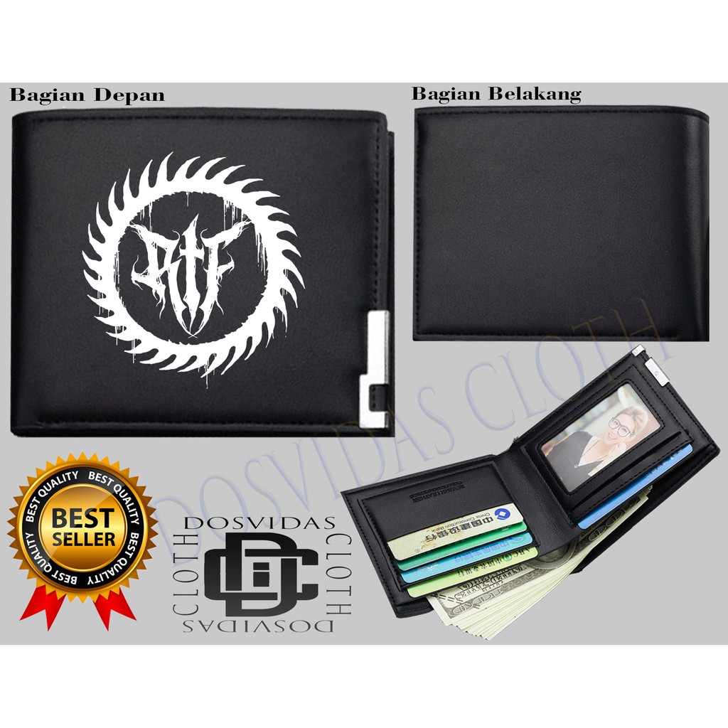 Men's Wallet Fold REVENGE THE FATE Leather Wallet Men Fashion Letter ...