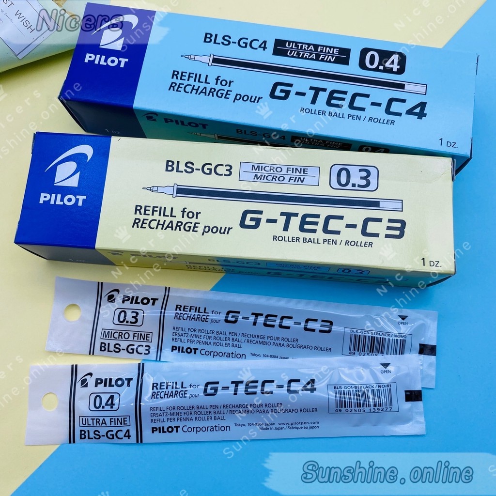Original Pilot Refill Black G-tec signpen gtec C3/C4 0.3mm/0.4mm ...