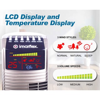 Imarflex Smart Tower Fan IF-744R | Shopee Philippines