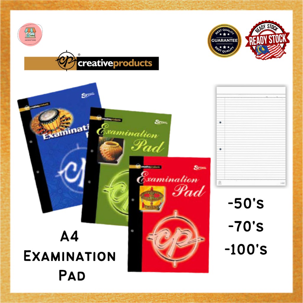 CP A4 Examination Pad 50/70/100 Sheets 70gsm | Shopee Philippines