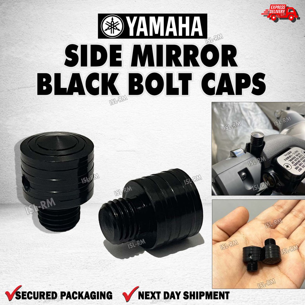Yamaha Side Mirror Bolt Caps Black 2pcs | Shopee Philippines