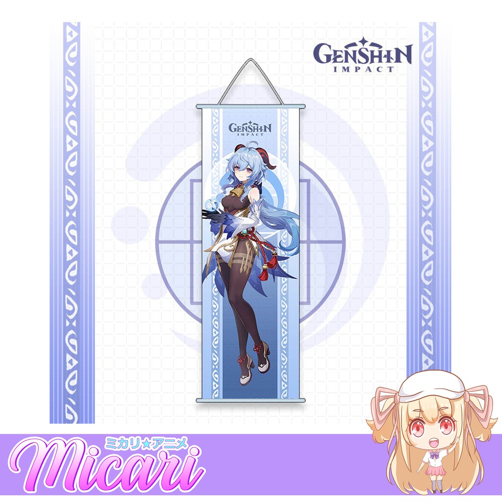 Micari Anime Wall Scroll 70 x 25 cm Genshin Impact Klee Keqing Venti ...