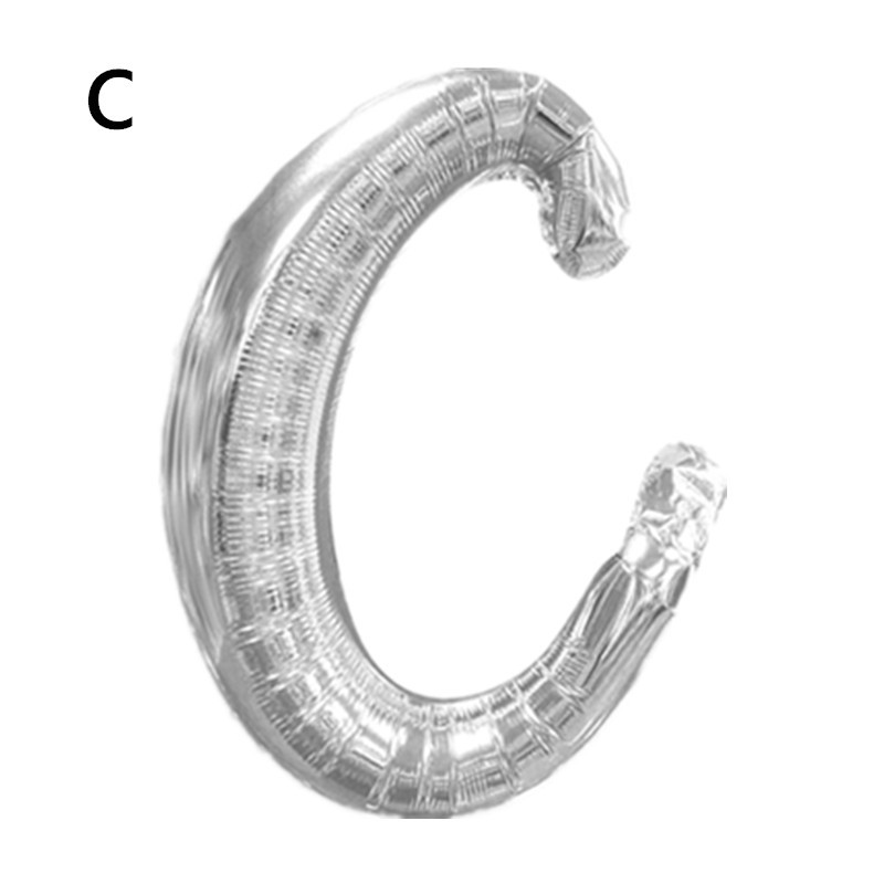 16inch Silver Air Foil Script Cursive Letters A-Z Symbols Balloons Ball ...