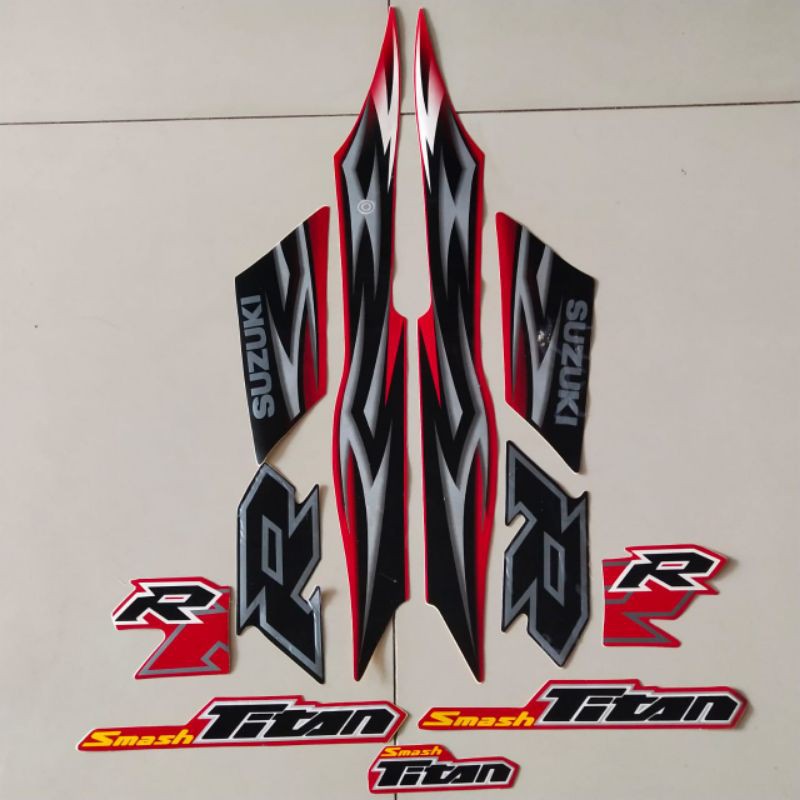 MERAH Suzuki smash 110 Titan RR 2010 red striping, best quality ...