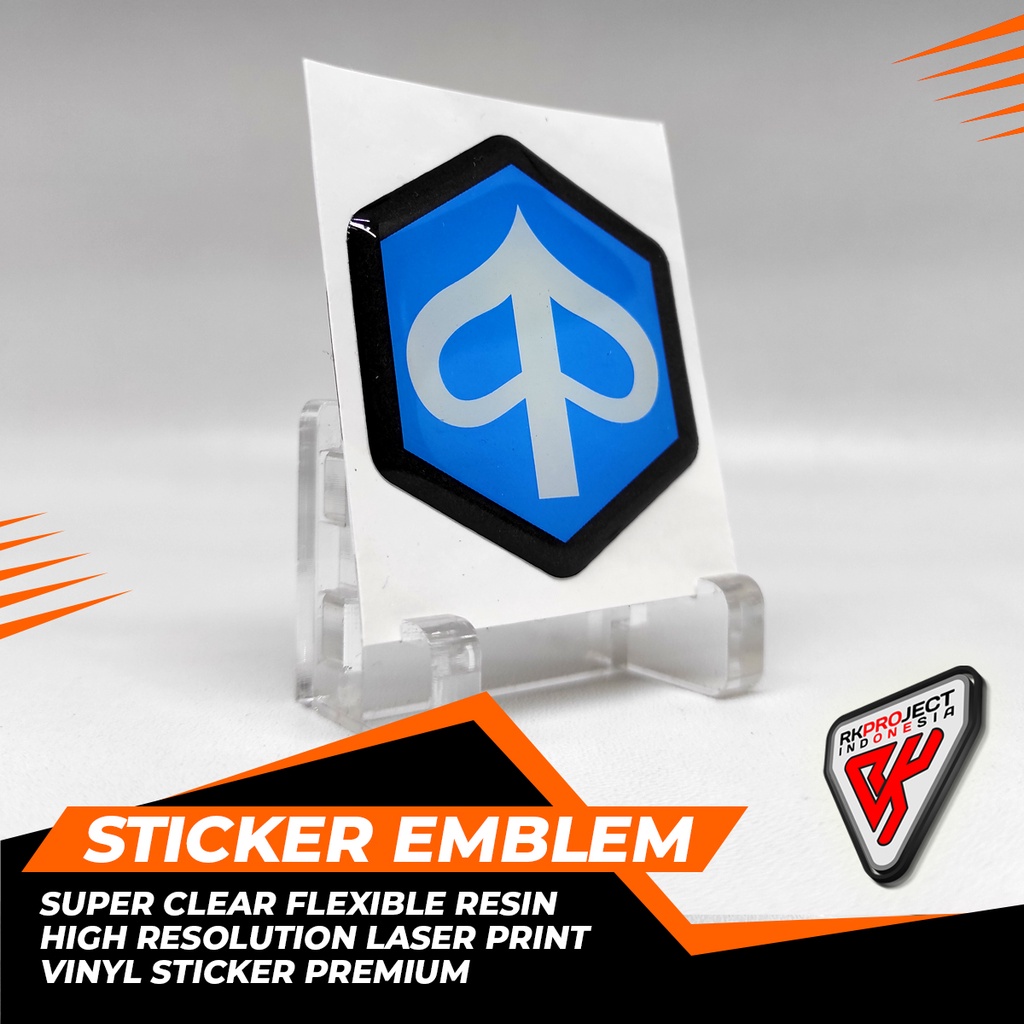 Piaggio LOGO Sticker Embossed Flexible Resin Emblem | Shopee Philippines