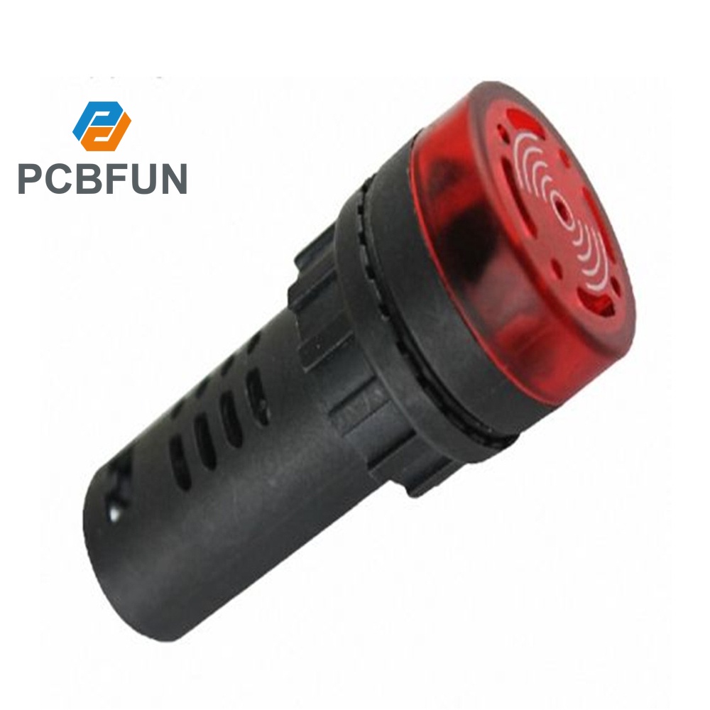 Pcbfun Safe Alarm Ac Dc 12V Red Led Active Buzzer Signal Indicator ...