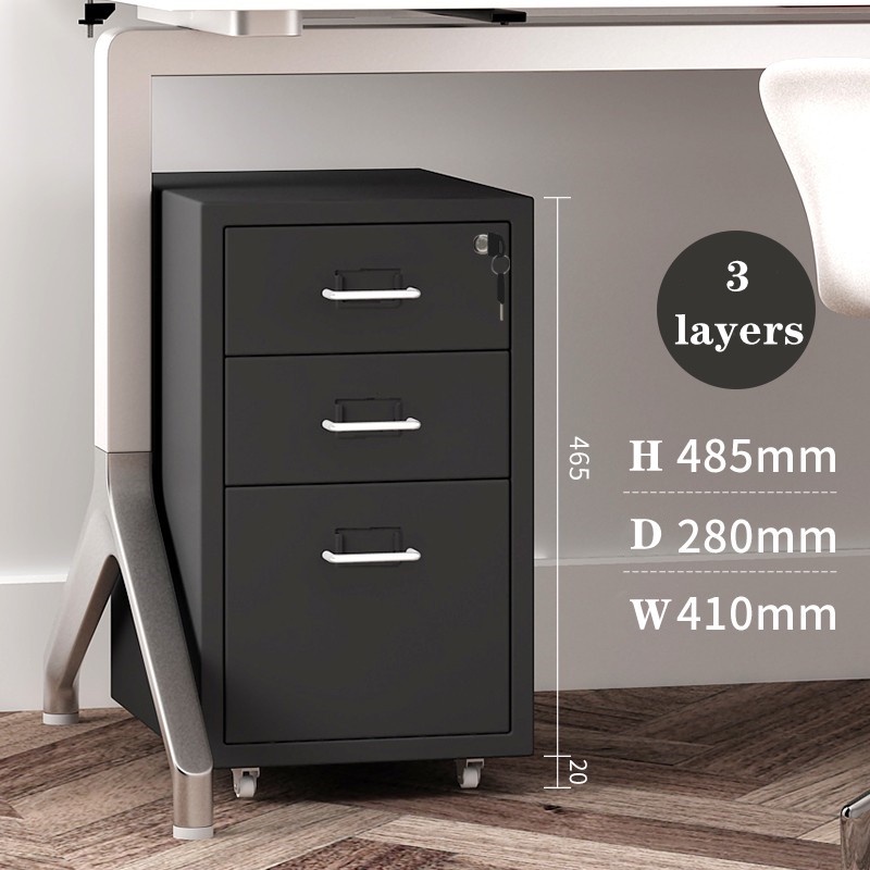 3/5/6 Layer Metal Drawer Storage Home Office Lock Drawer File Cabinet ...