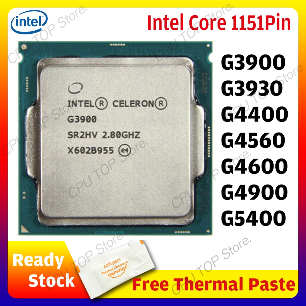 ⚡️Intel Pentium G3900 G3930 G4400 G4560 G4600 G4900 G5400 Processor CPU LGA 1151 Support H110 ...