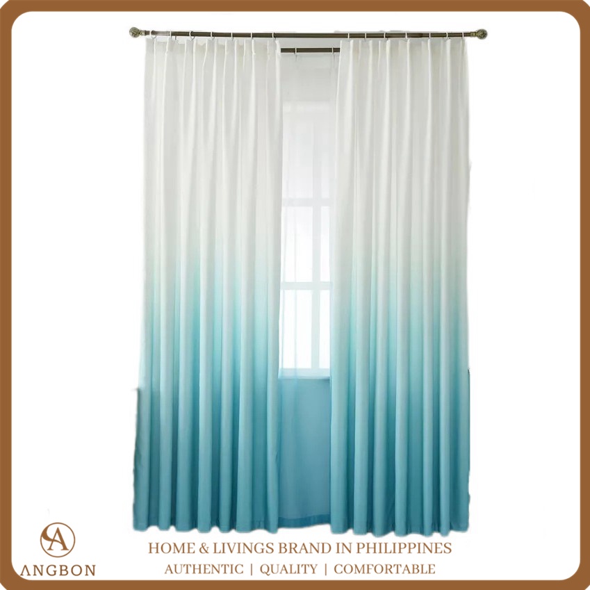 Angbon New Fashion Gradient Ramp Window Curtain 140*220 cm | Shopee ...