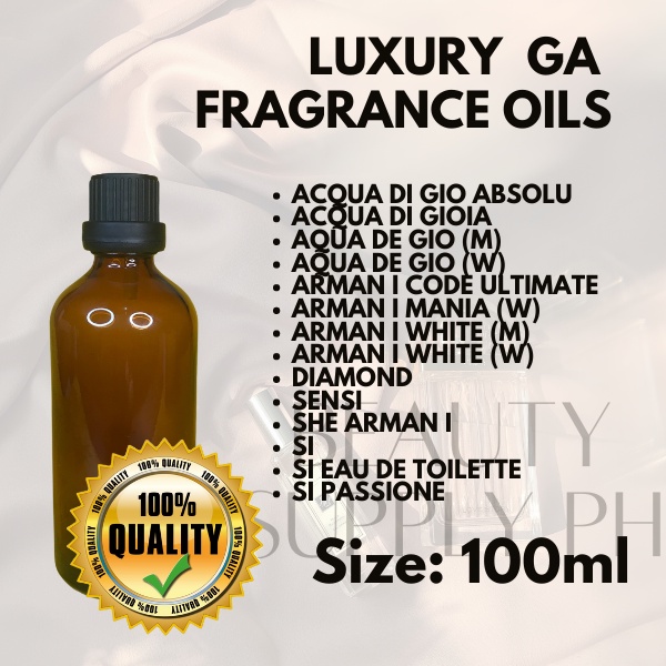 100ML GA FRAGRANCE OILS 100ML. FOR PERFUME MAKING / CANDLE MAKING ...