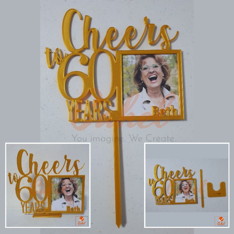 Birthday Cake Topper Personalized Customized Cake Topper with Photo ...