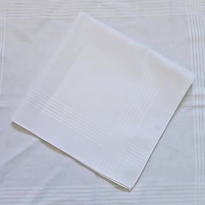 【COD】New 6pcs/12pcs Cotton White Panyo Handkerchief Gentleman White ...