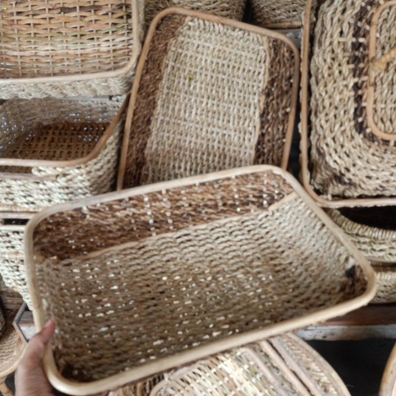 bread tray/rattan tray/large size 18x13 inches | Shopee Philippines