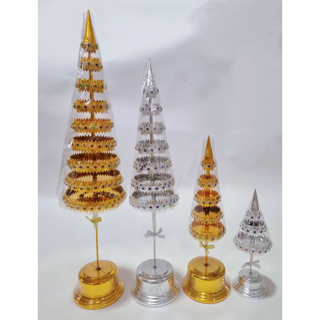 Thailand Worship Votive Gold Silver tree/Gold Silver Pagoda Votive tree ...