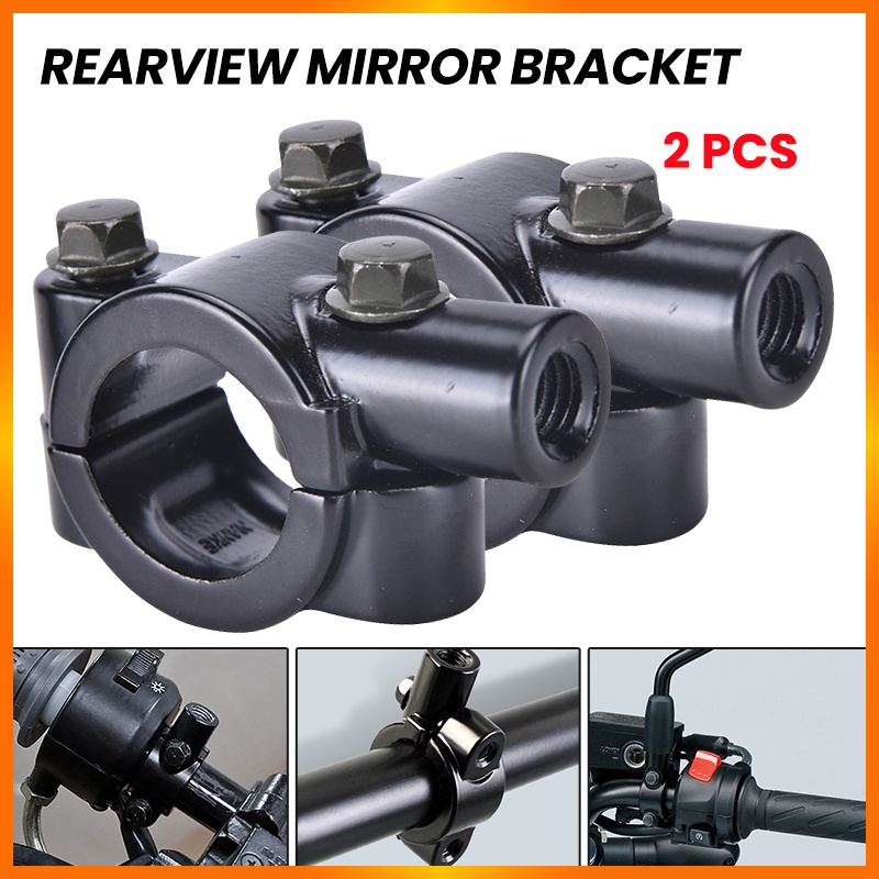 1 Pair 10mm 7/8 "Motorcycle Rearview Mirror Mount Holder Adapter Clamp ...
