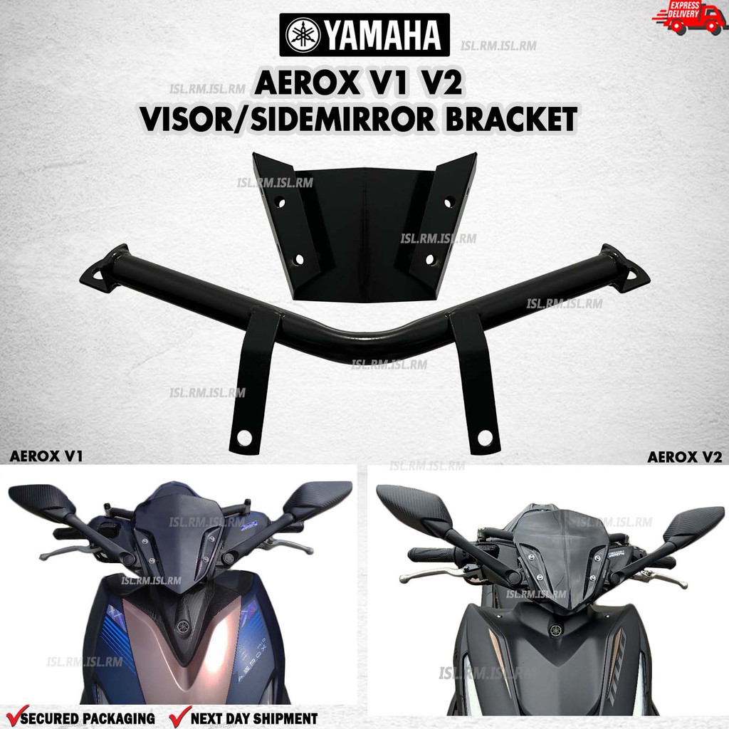 Aerox v1 visor side mirror bracket full alloy yamaha aerox version 1 ...