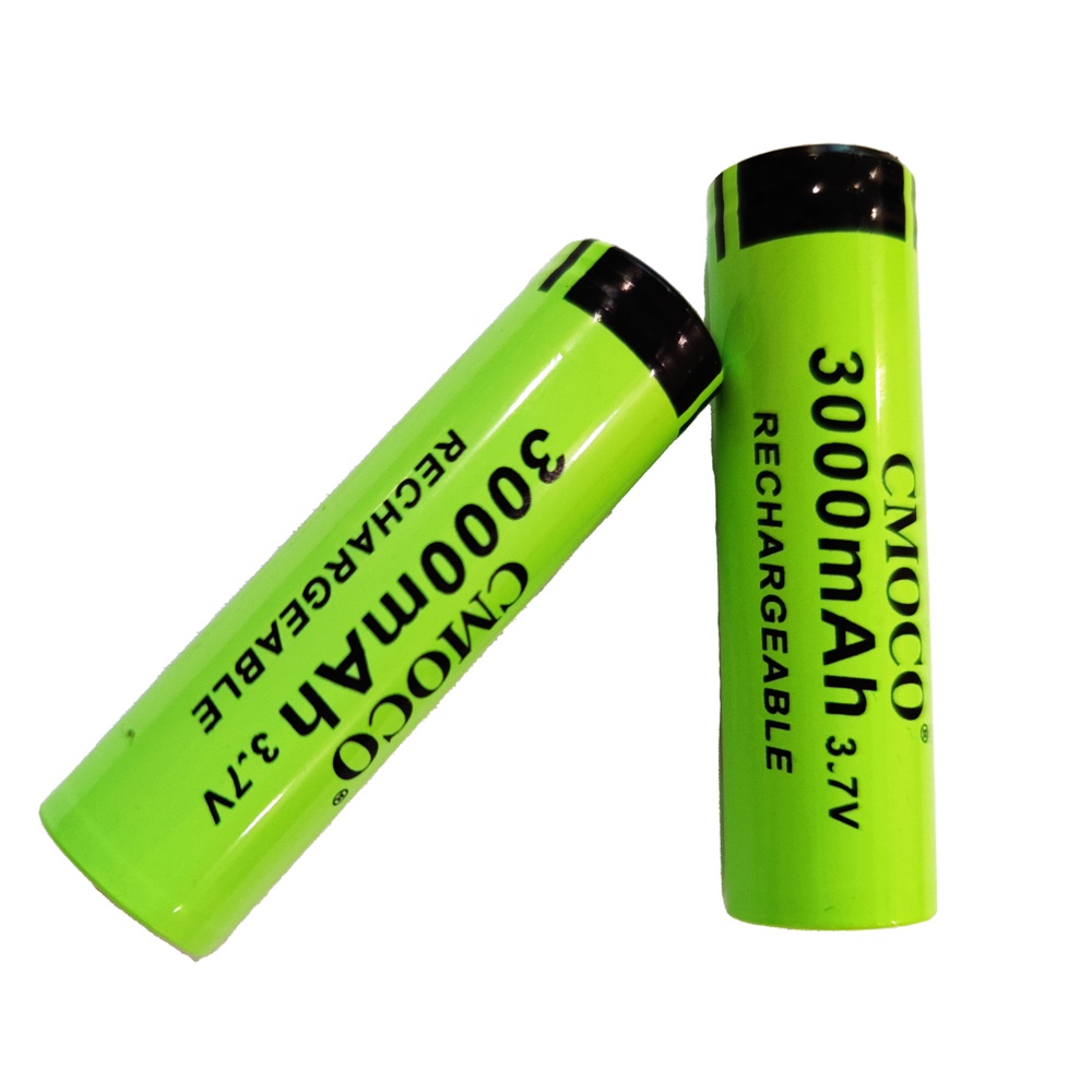 CMOCO 2pcs 18650 3600mAh Rechargeable Battery 3.7V Li-ion Battery For ...