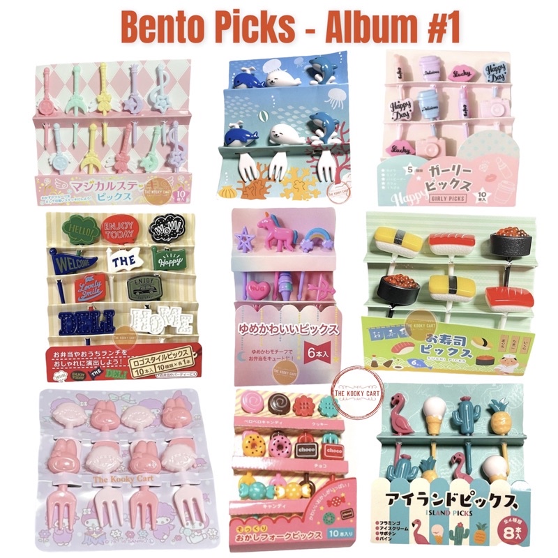 BENTO PICKS (ALBUM 1 of 6) Japanese Food Deco Decorative Toothpick ...