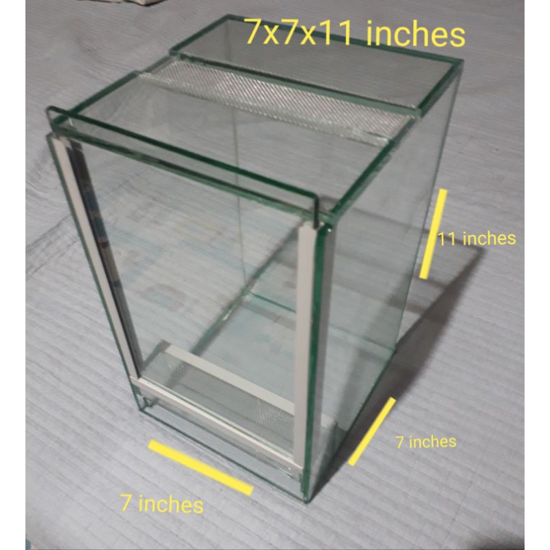glass enclosure for tarantula and pets 7x7x11 inches | Shopee Philippines