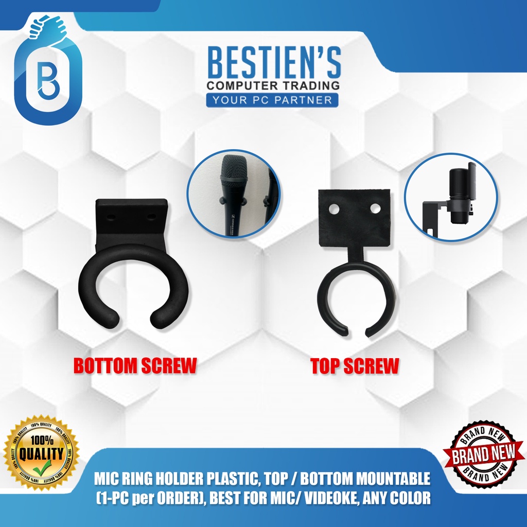 MIC RING HOLDER PLASTIC, TOP / BOTTOM MOUNTABLE (1-PC per ORDER), BEST ...
