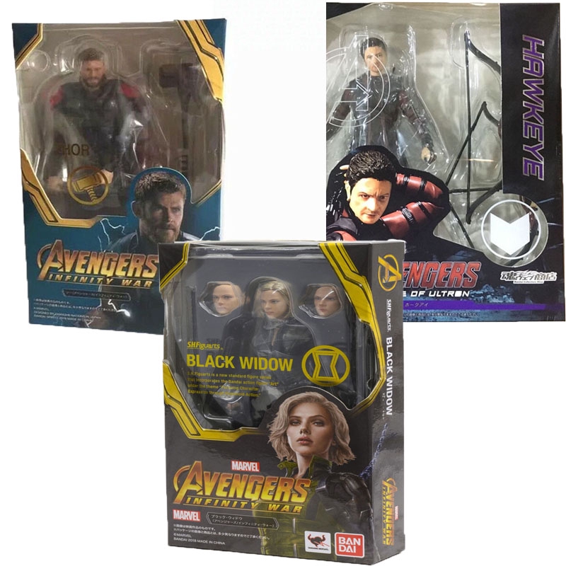 SHF Avengers Infinity War Thor Age Of Ultron Hawkeye Black Widow Action ...