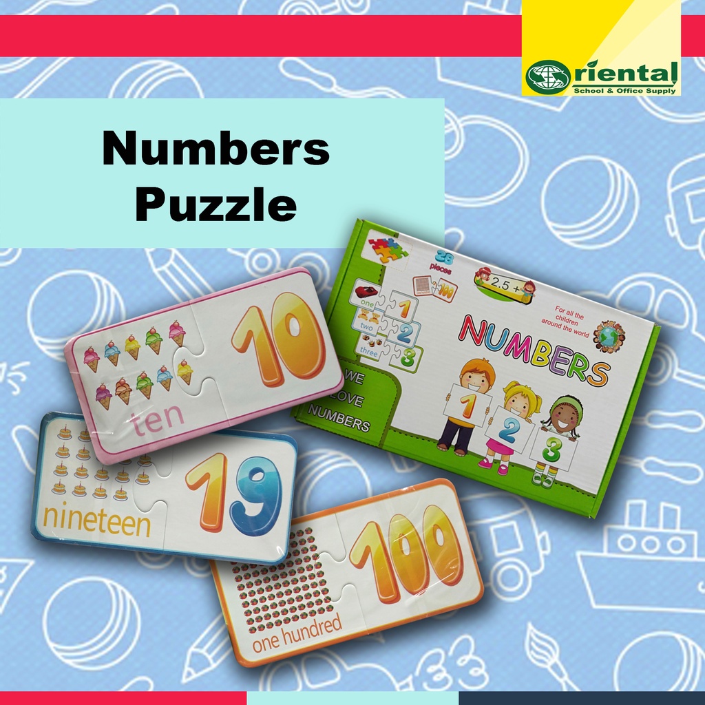 Numbers Puzzle Educational Toys - Puzzle Card Board with Pictures and ...