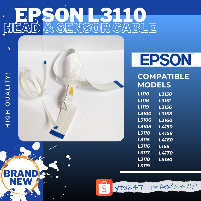 L1110 L3110 L3210 L3150 L3250 L5190 BRAND NEW printhead and sensor flex ...