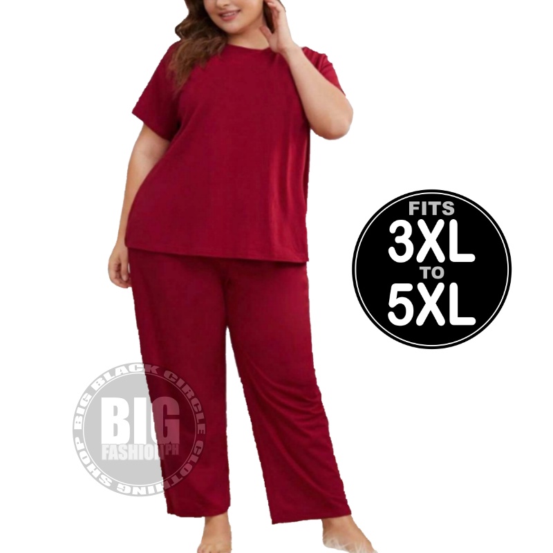 Plus Size Plain Terno Pajama Set | Shopee Philippines