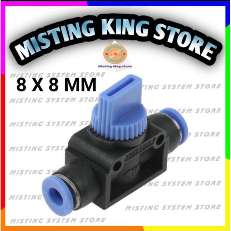 Pneumatic VALVE FITTING 8 MM HAND STOP MINI AIR FAUCET FOR PU HOSE 8MM ...