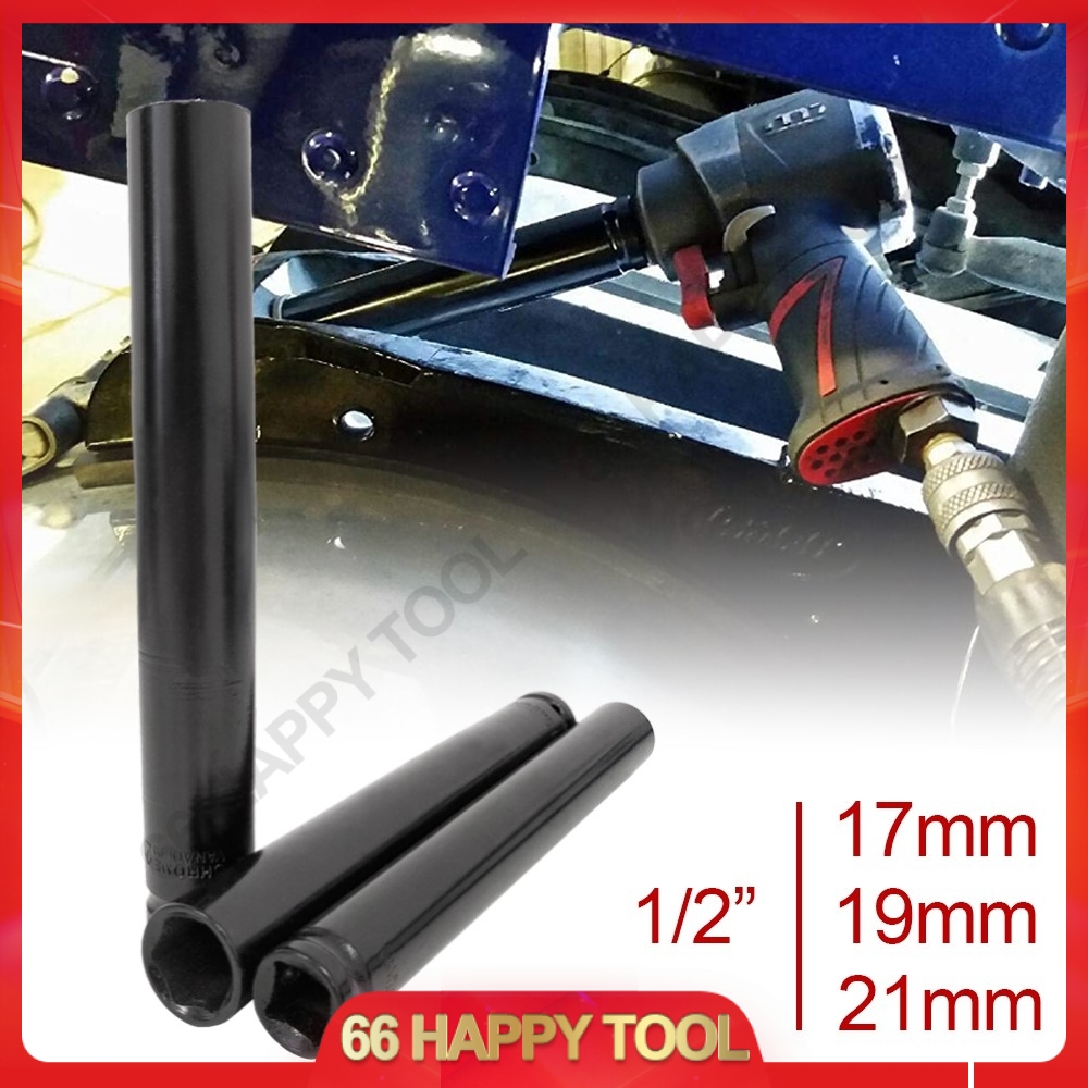 66 Happy Tool Extra Long 1/2" Inch Drive 17mm 19mm 21mm Deep 6 Points ...