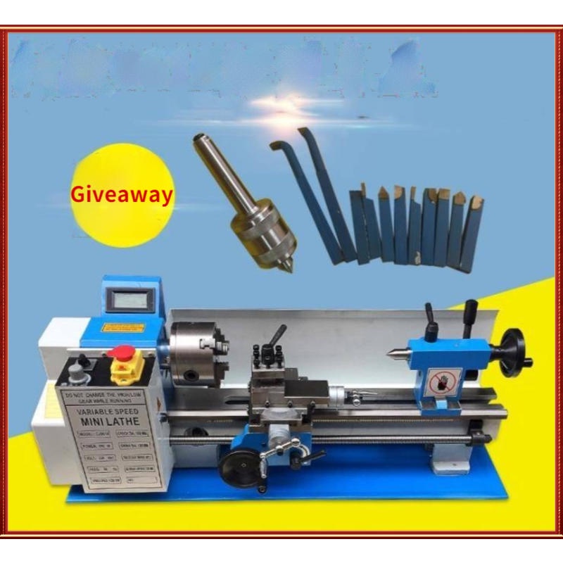 Ready Stock COD 0618 Mini lathe machine 32MM Large Through Hole Lathe All Metal Lathe | Shopee ...